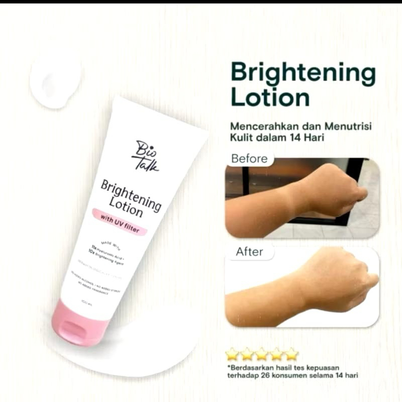 Jual Bio Talk Brightening Lotion 100ml (full segel) | Shopee Indonesia