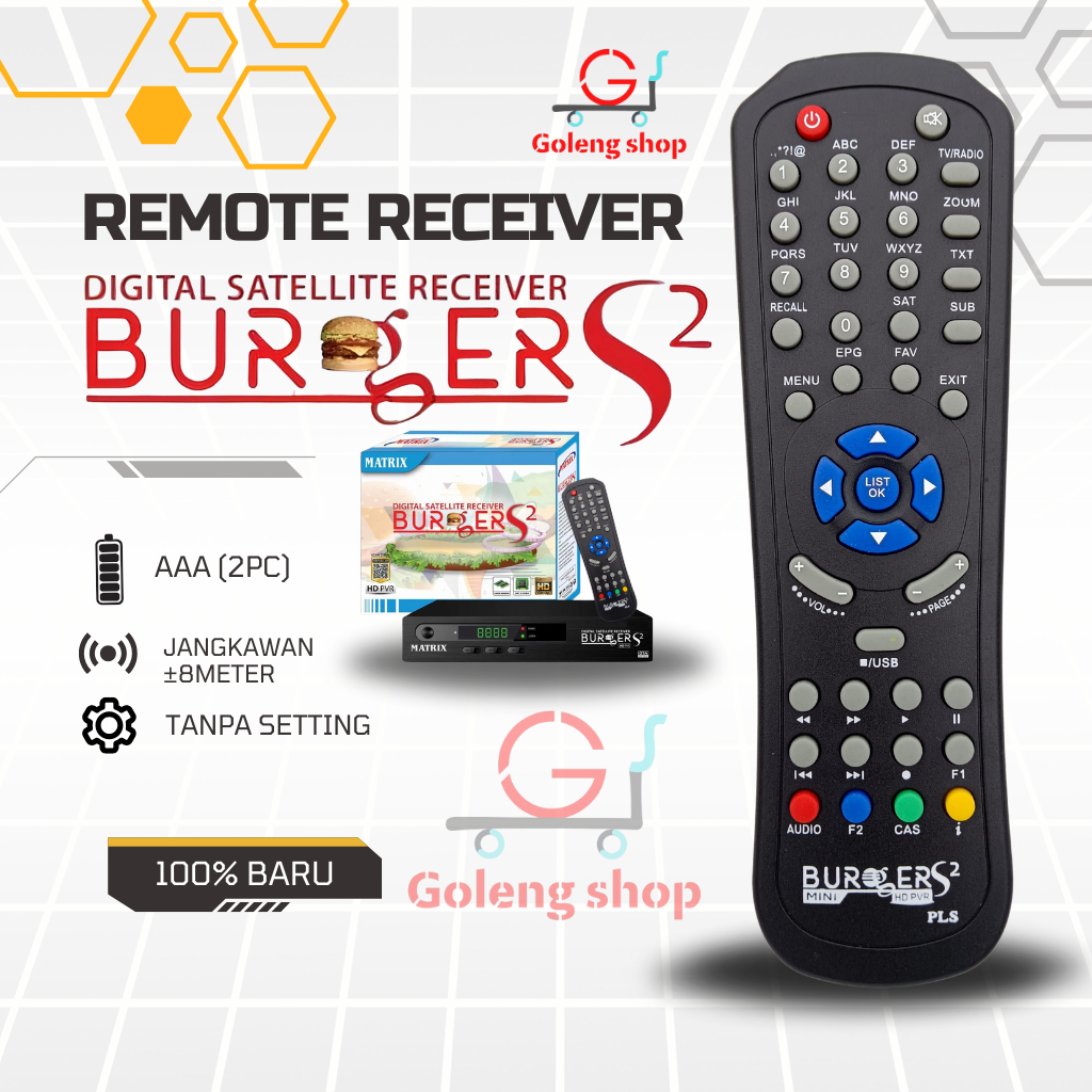Jual Remot Remote Receiver Parabola Matrix Garuda Burger S2 | Shopee ...