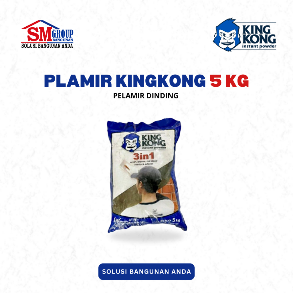 Jual PLAMIR KINGKONG 5 KG | PELAMIR DINDING KING KONG UKURAN 5 KG ...