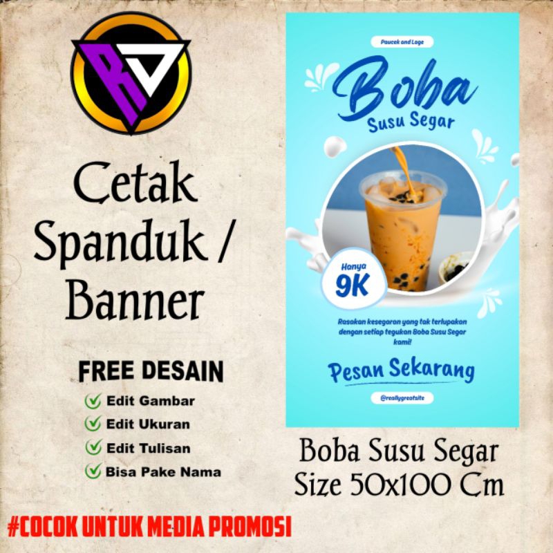 Jual Spanduk Banner Boba Susu Segar | Shopee Indonesia