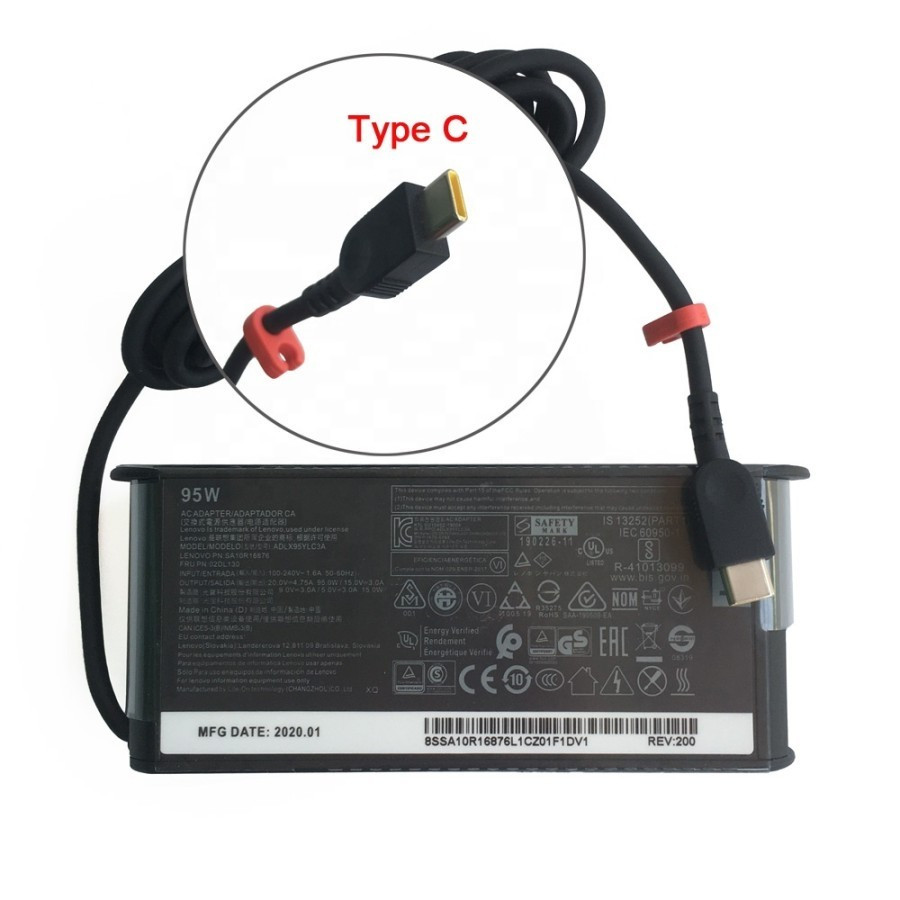 Jual Adaptor Charger Lenovo ThinkPad X13 X1 Carbon 5th 6th Gen X1 Yoga ...