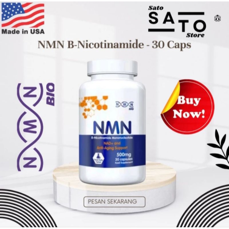 Jual NMN Bio B - Nicotinamide Mononucleotide - 500mg Anti-Aging & NAD+ ...