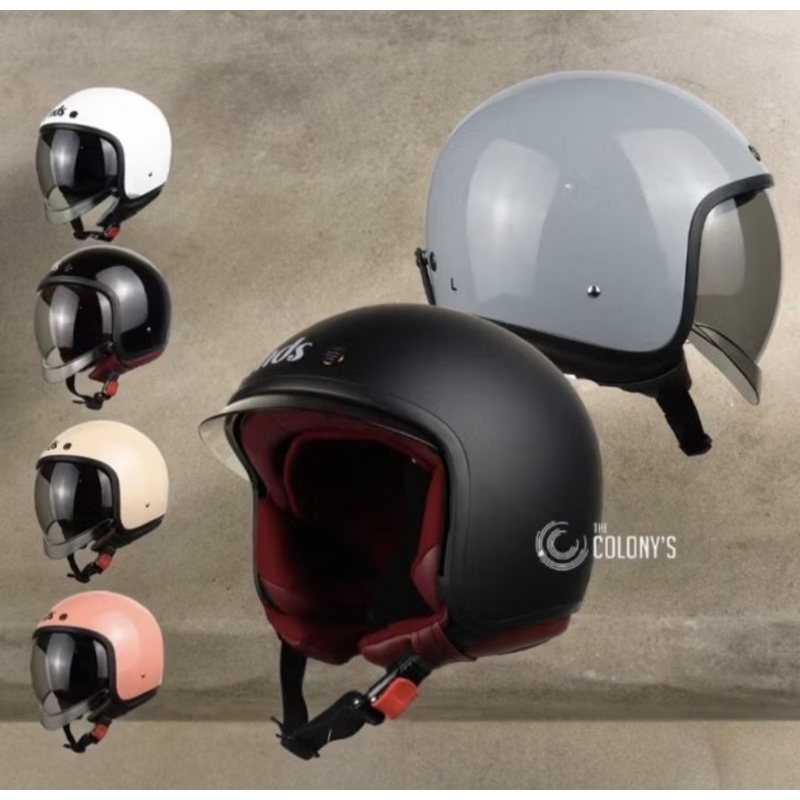 Jual Helm Retro Mds Magnum solid Sni Original | Shopee Indonesia