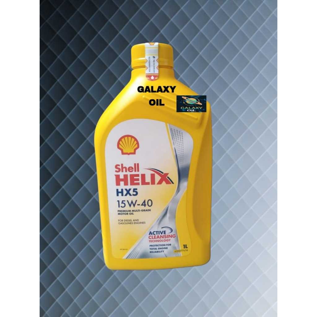 Jual OLI MESIN SHELL HELIX HX5 SAE 15W-40 1 LITER SCAN BARCODE BENSIN ...