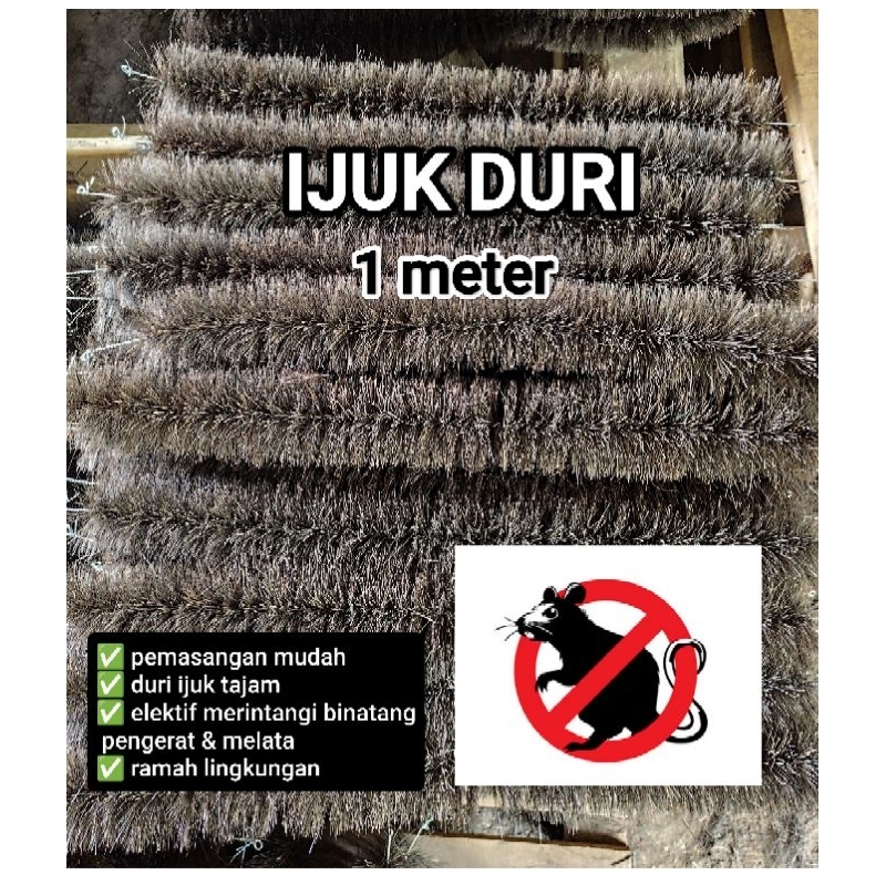 Jual ijuk duri penggusir binatang/ijuk PLN/ sikat kawat ijuk panjang 1 ...