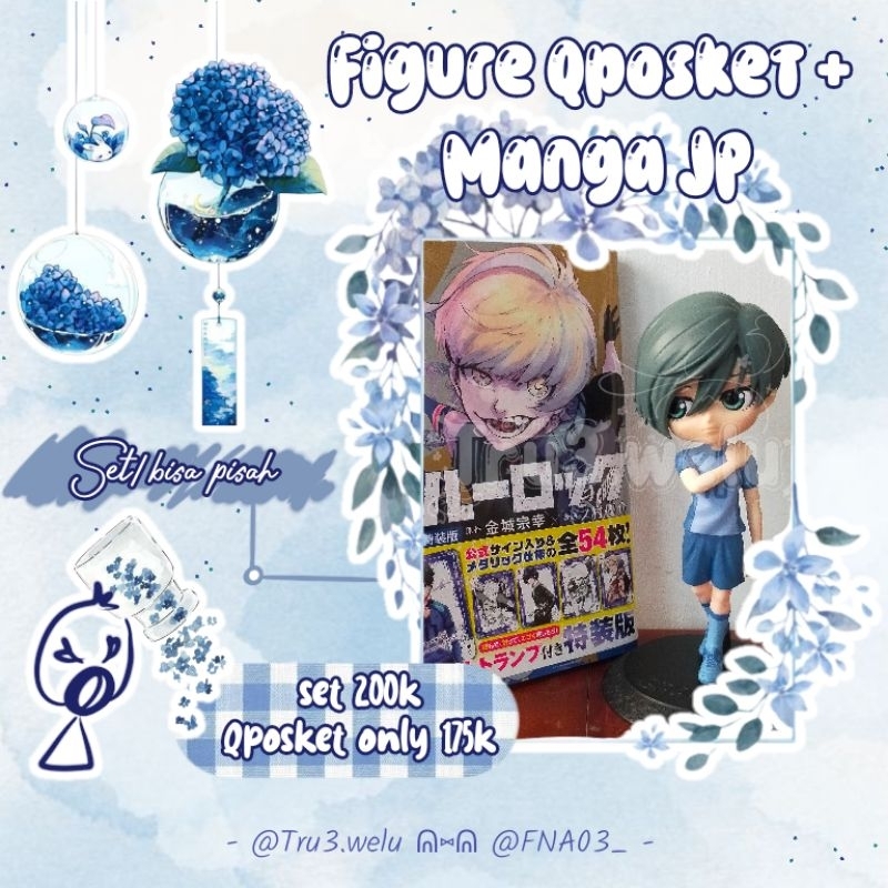 Jual set Blue Lock Figure Qposket Rin Itoshi & Manga JP Charles ...