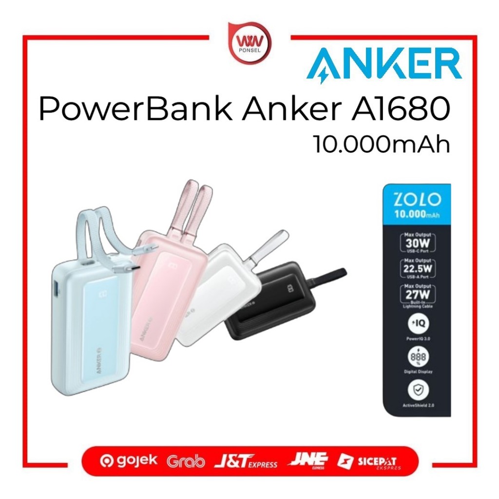 Jual Anker A1680 Zolo Powerbank 10000mAh PD PPS 30W 27W 22.5W 2 Port ...
