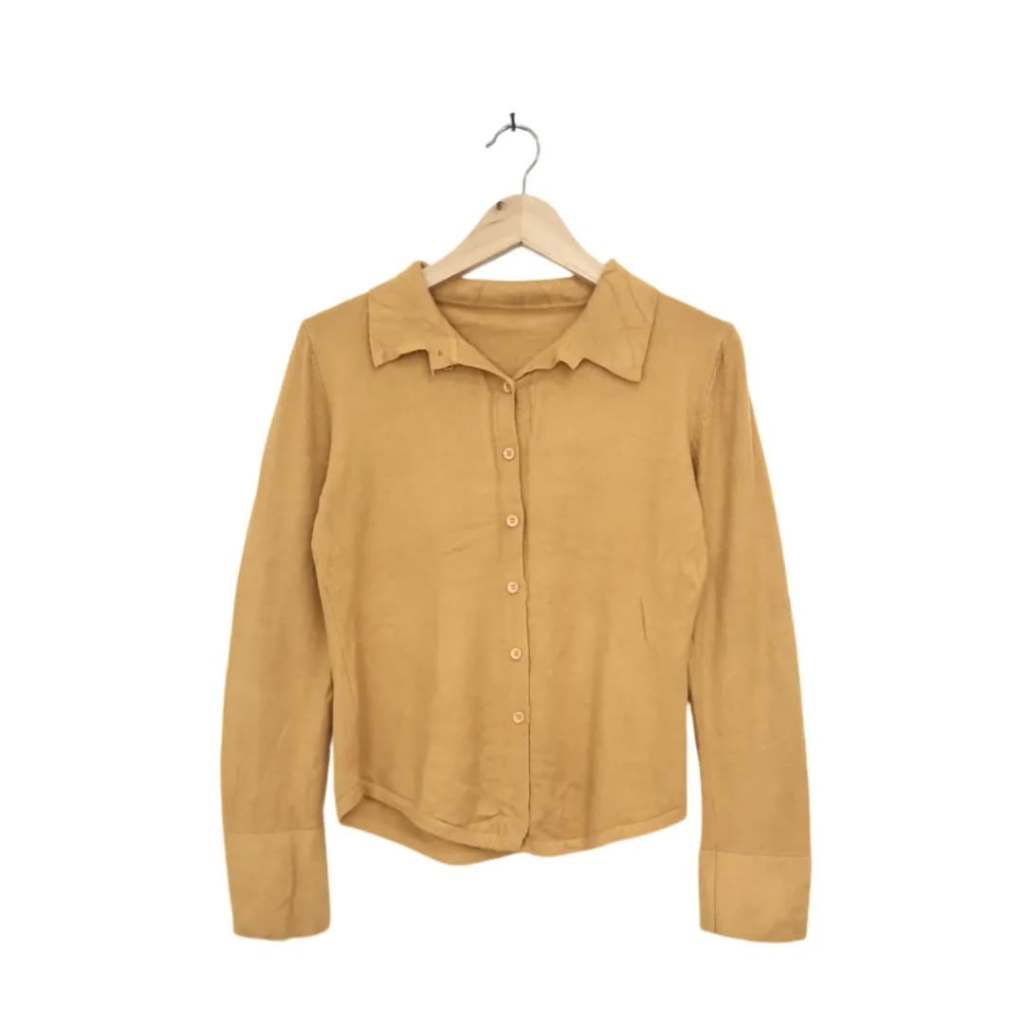 Jual Cardigan Kerah Kutub Tiramissu Kuning Mustard (KODE : B69 -34 ...