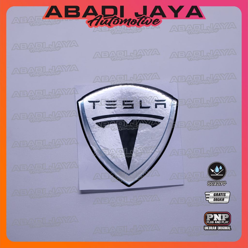 Jual Emblem logo tesla / emblem timbul tesla / sticker tesla / stiker ...