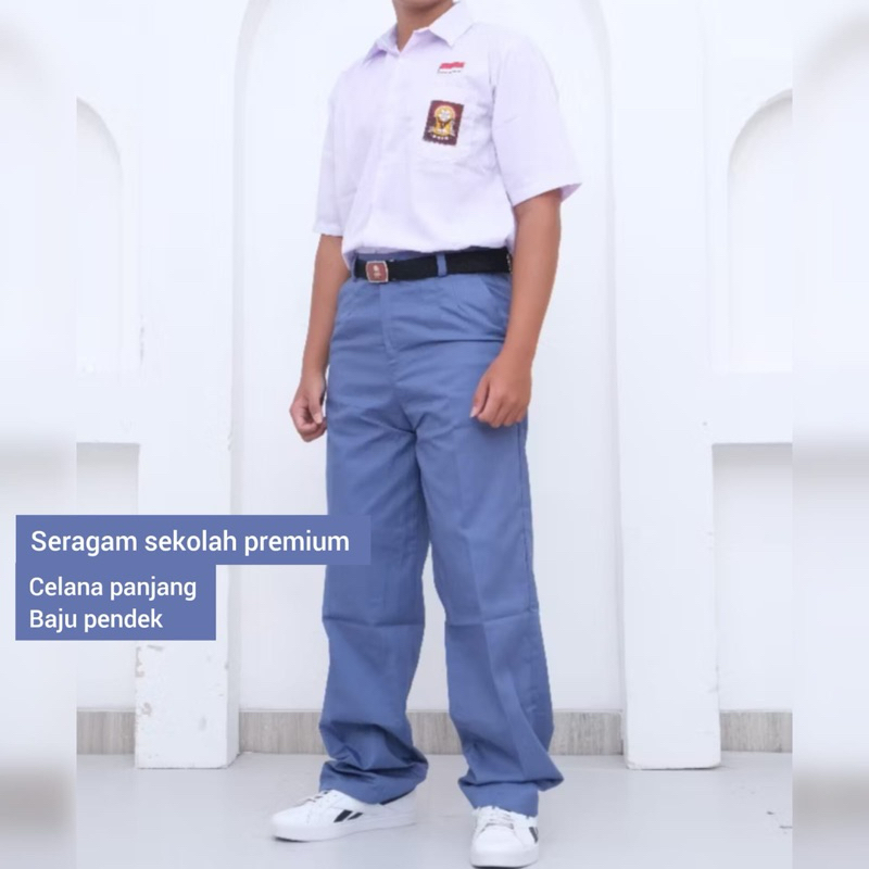 Jual promo besar besaran setelan seragam sekolah SMA baju pendek dan ...