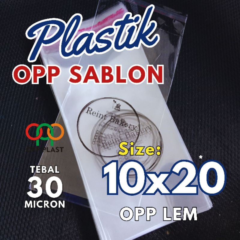 Jual Plastik OPP 10x20 Sablon | 1000 pcs | Tebal 30 micron | Shopee ...