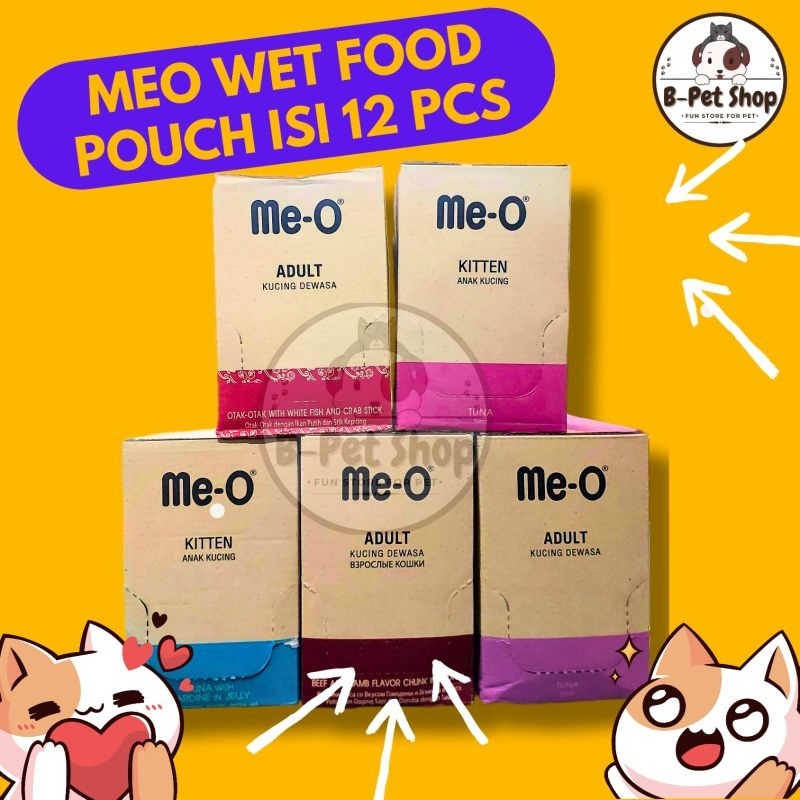 Jual MEO POUCH Wet Food All Variant 80 gram | 1 dus isi 12 pcs ...
