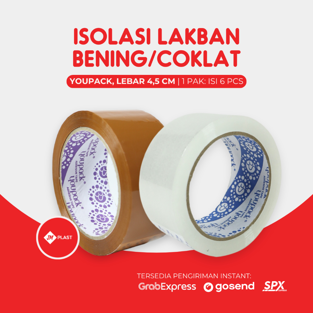 Jual ISOLASI BESAR/LAKBAN BENING, LAKBAN COKLAT LEBAR 4,5 CM (45MM ...