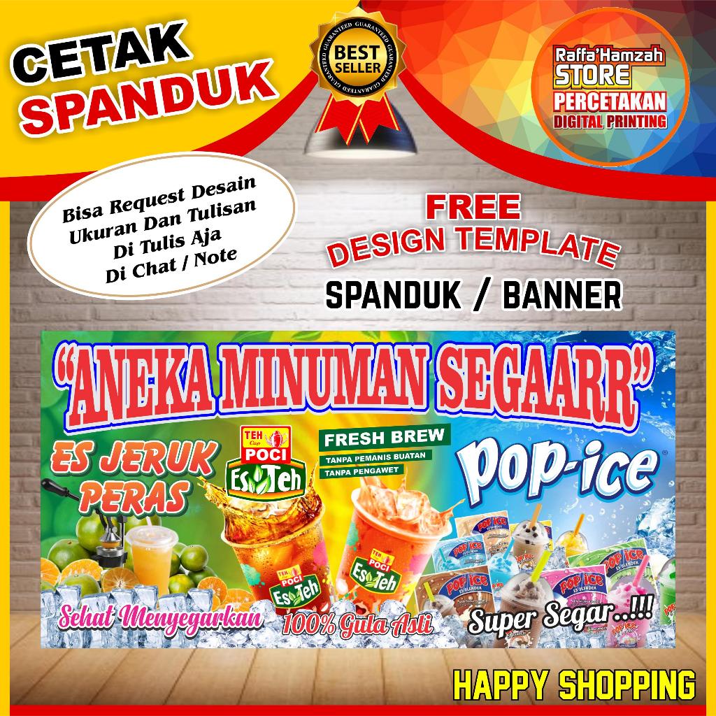 Jual Banner Spanduk Backdrop Pop Ice / Banner Es Teh Dan Es Jeruk ...