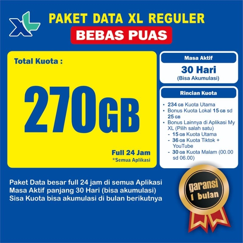 Jual PAKET DATA REGULER KHUSUS XL | Shopee Indonesia