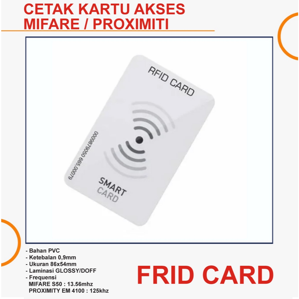 Jual Cetak kartu RFID Mifare 13.56Mhz / Proximity 125Khz / Smartcard ...