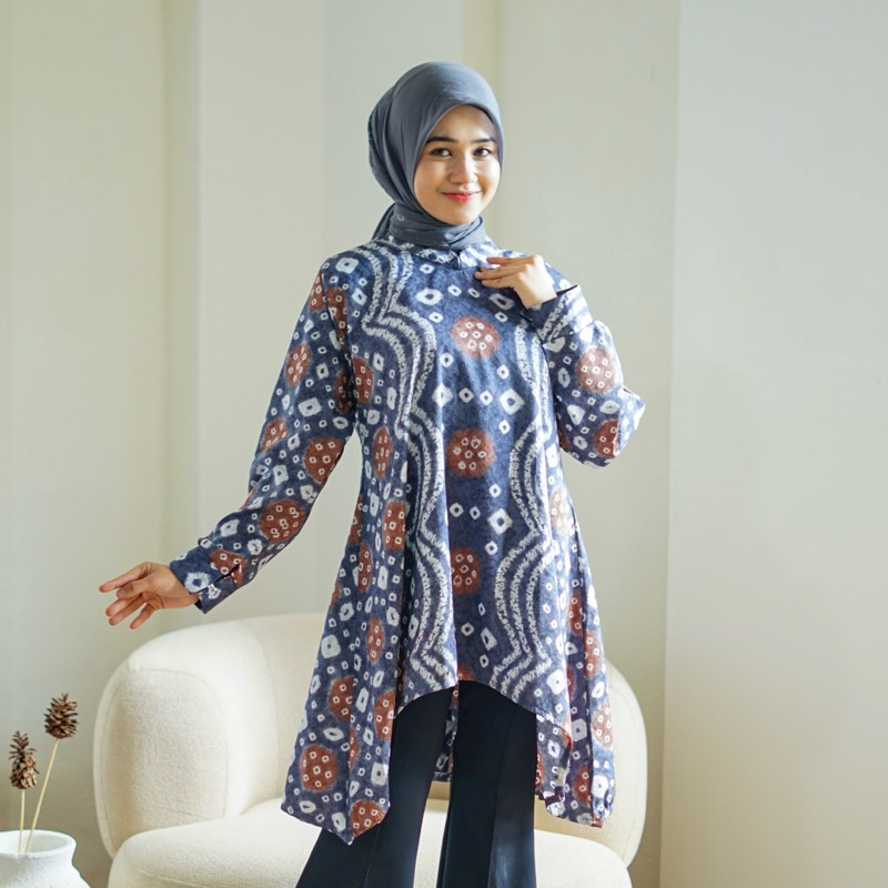 Jual TUNIK JUMPUTAN MOTIF TITIK 7 BATIK ETNIK PALEMBANG SERIES GAYATRI ...