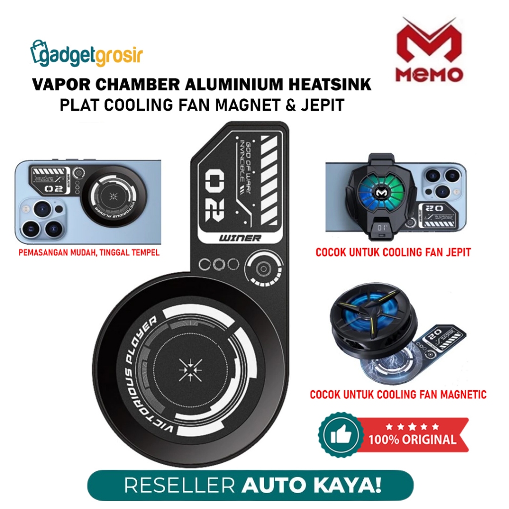 Jual MEMO Heatsink Vapor Chamber HP Aluminium Plat Pendingin Tempel ...