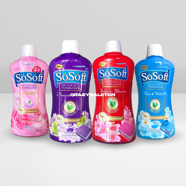 Jual [CRAZY SALE] So Soft Deterjen Cair Botol 700 ml | Shopee Indonesia