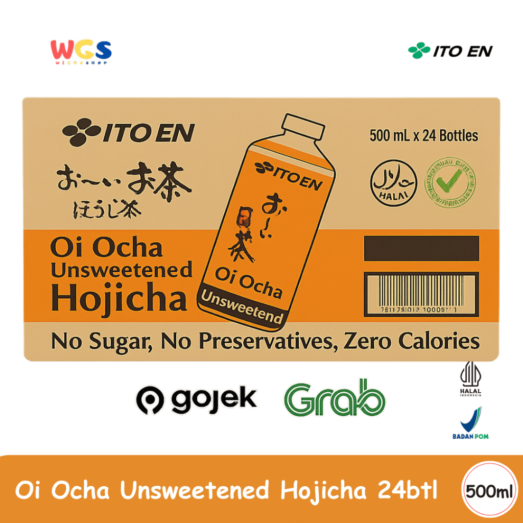Jual ITO EN Oi Ocha Unsweetened Hojicha 500mL x 24 – Teh Jepang Sangrai Tanpa Gula - Grab ...