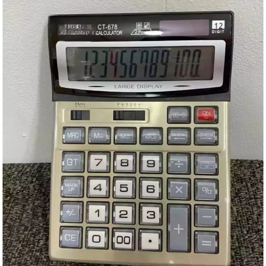 Jual Calculator Kalkulator CT 678 Kalkulator dagang 12 Digit Silver | Shopee Indonesia