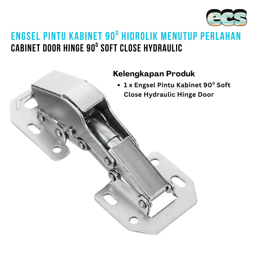 Jual ENGSEL PINTU KABINET 90 DERAJAT SOFT CLOSE HYDRAULIC HINGE DOOR ...