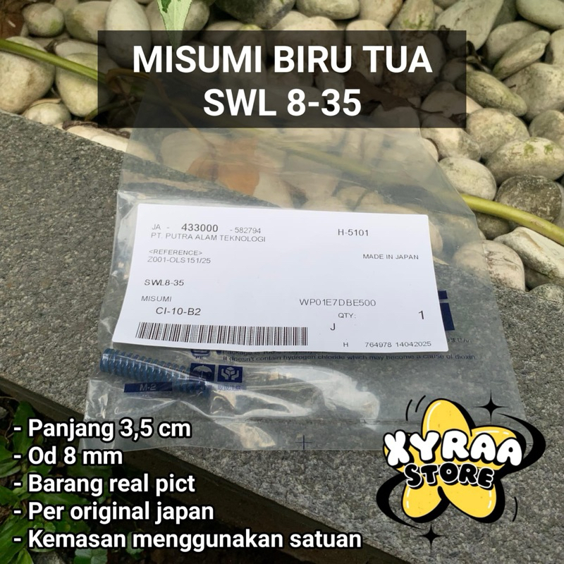 Jual Per misumi Biru tua SWL 8-35 / Spring misumi original japan SWL 8-35 / Per mizumi | Shopee ...