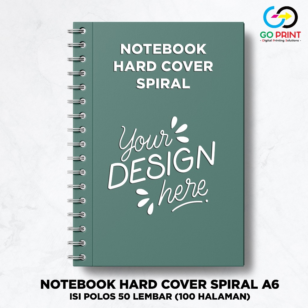 Jual Notebook Hardcover Custom A6 Spiral / Buku Catatan / Block Note ...