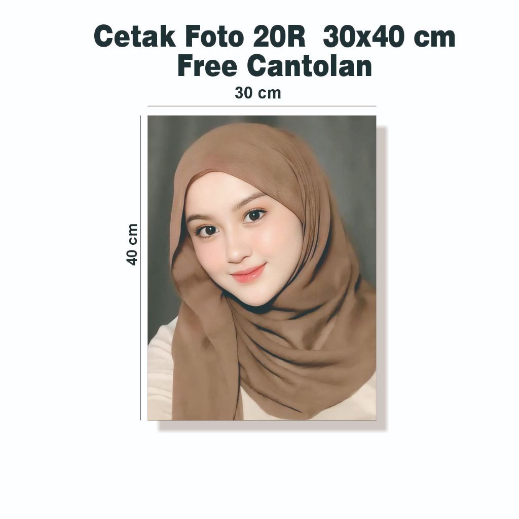 Jual Cetak Foto 20R 30X40 CM Bingkai Aesthetic Jumbo + BIngkai MDF ...