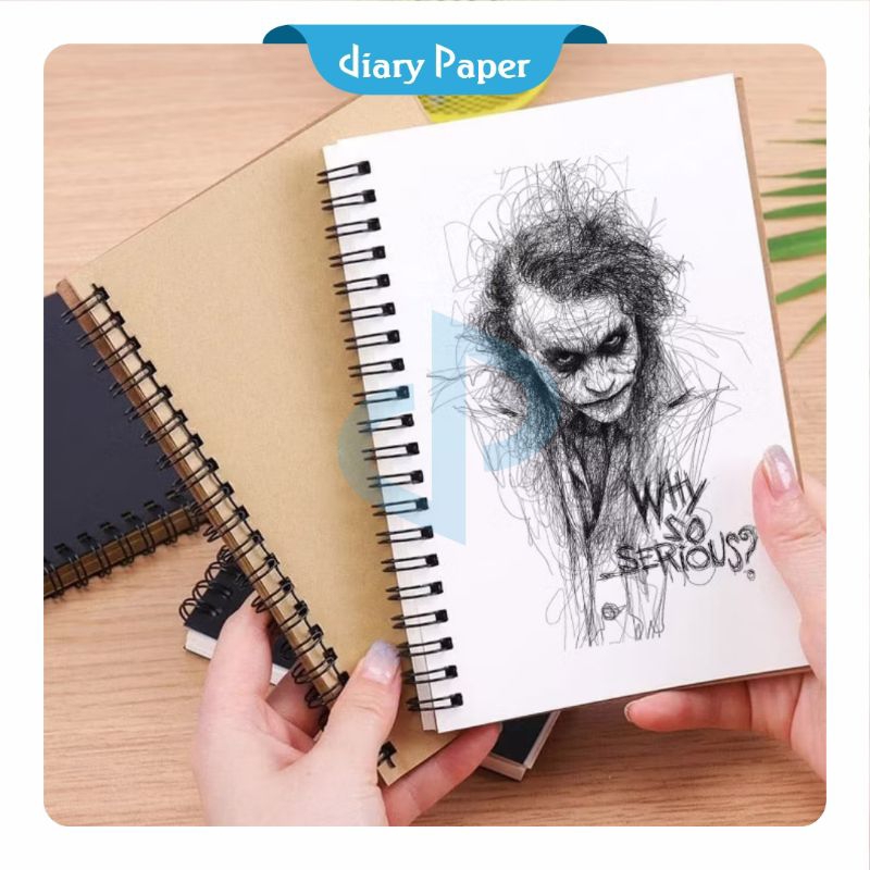 Jual Buku Sketsa Sketchbook Polos A6 Kraft isi 50 100 Halaman Brown ...