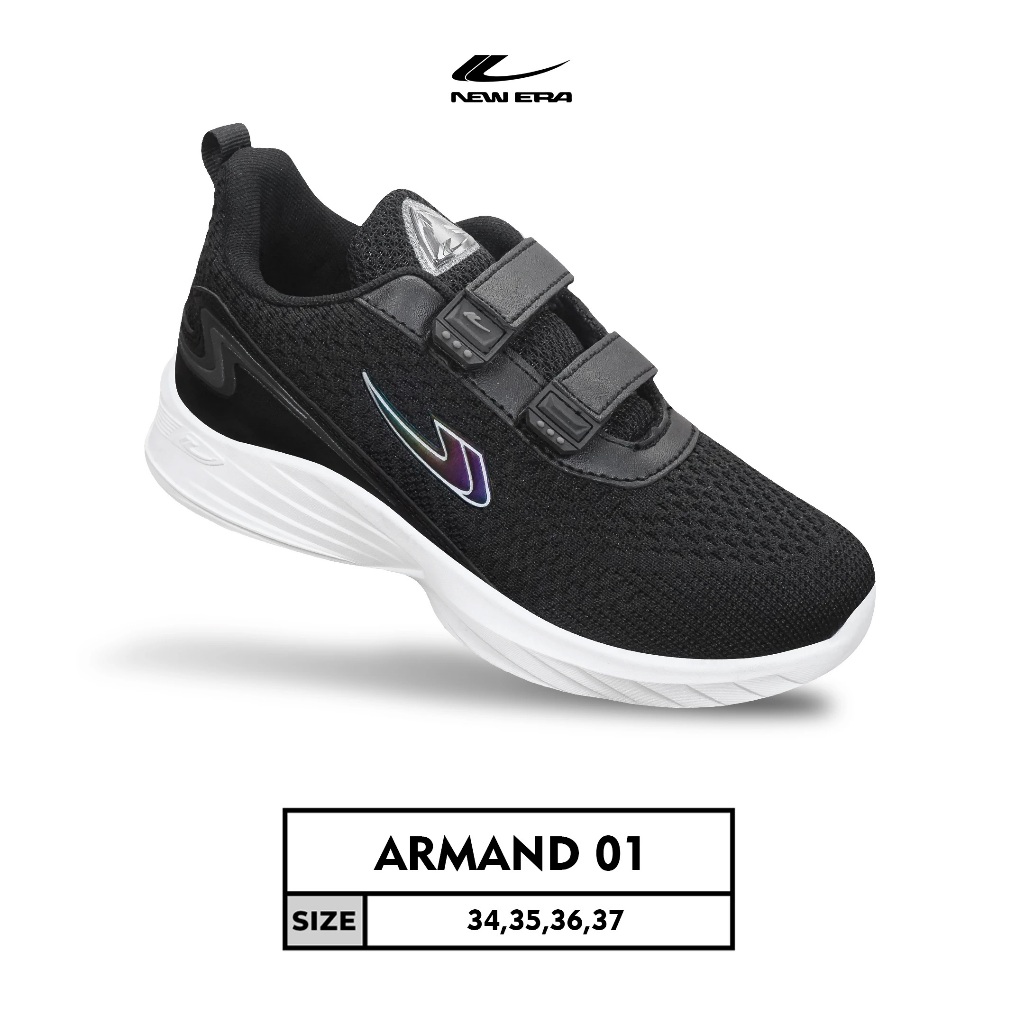 Jual SEPATU NEW ERA INJECTION ARMAND 01 (VELCRO) HITAM/PUTIH 34-37 ...