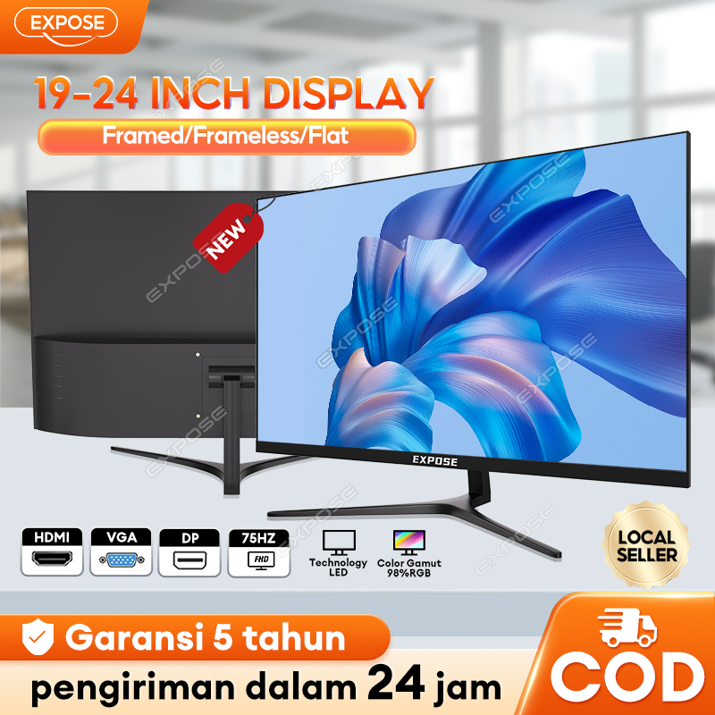 Jual Monitor 24 inch FHD GAMING MONITOR 75 Hz 1ms IPS PANEL Monitor PC ...