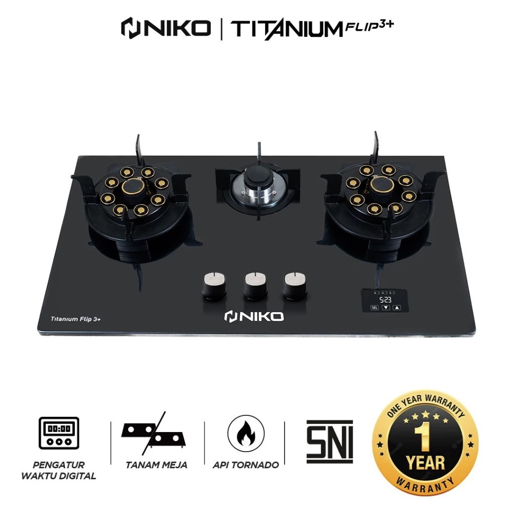 Jual NIKO KOMPOR TANAM 3 TUNGKU TITANIUM FLIP PLUS TIMER LIPAT MURAH ...