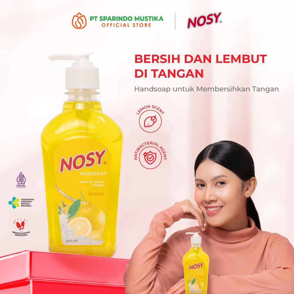 Jual NOSY Hand Soap Pump 420ml Lemon | Shopee Indonesia