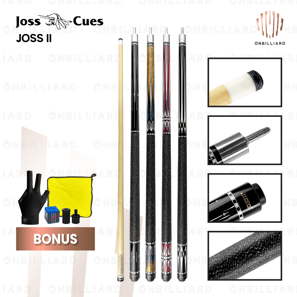 Jual JOSS II Cue Stick Billiard Stick Play Grip Linen 12.5mm JOSS 2 ...