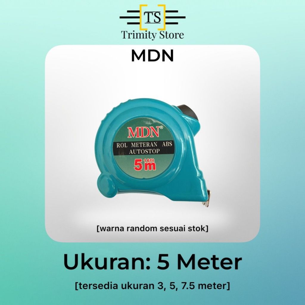 Jual MDN Meteran Autostop Bahan PVC ABS Ukuran 5 Meter | Shopee Indonesia
