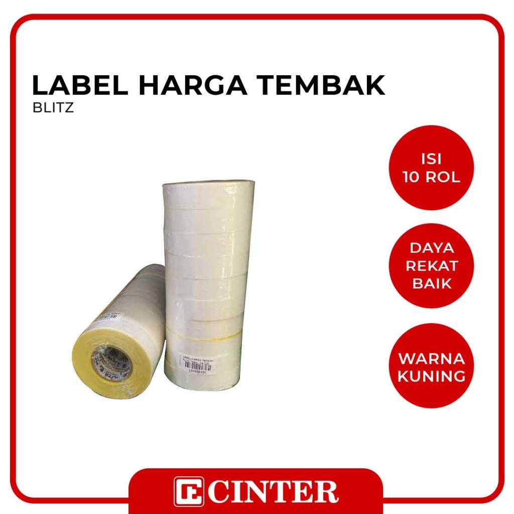 Jual BLITZ - KERTAS LABEL HARGA / LABEL HARGA TEMBAK PB 220 | Shopee ...