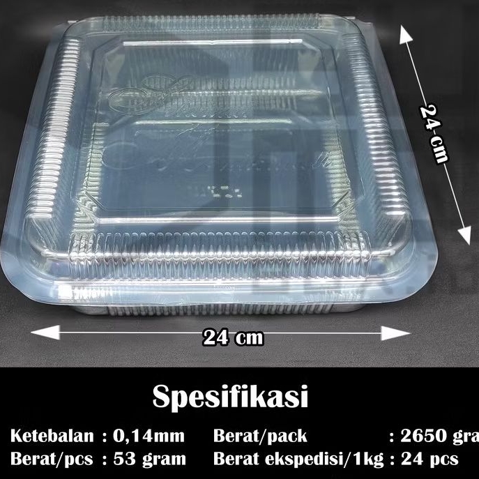 Jual Mika Plastik Jumbo Size 24x24 / Mika Bolu / Mika Kue | Shopee Indonesia