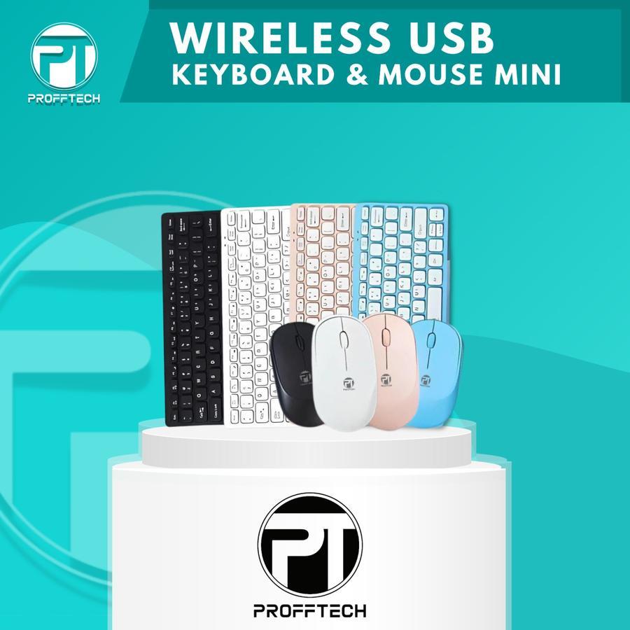 Jual Keyboard Mouse Wireless Profftech MK-03 MK 03 Keyboard Mini ...