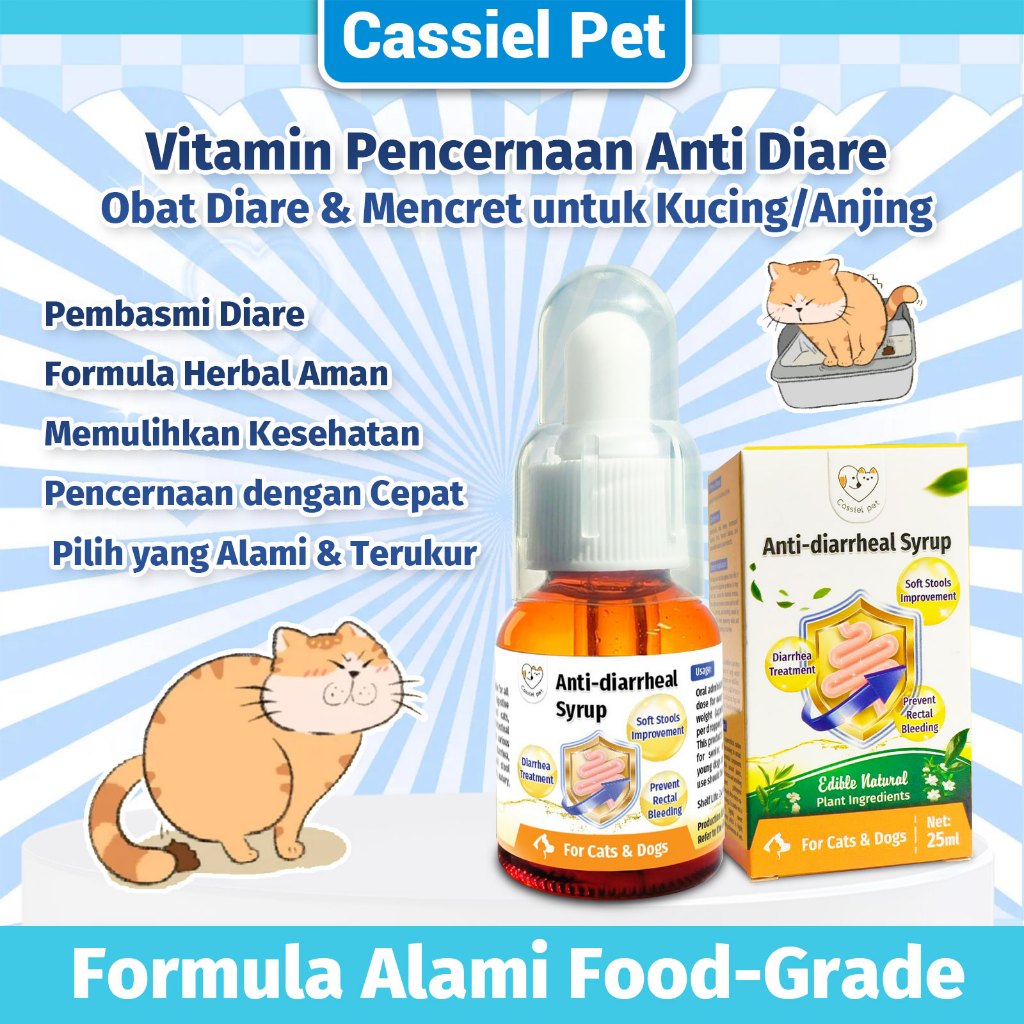Jual Cassiel Pet Obat Diare & Mencret Ampuh untuk Kucing/Anjing ...