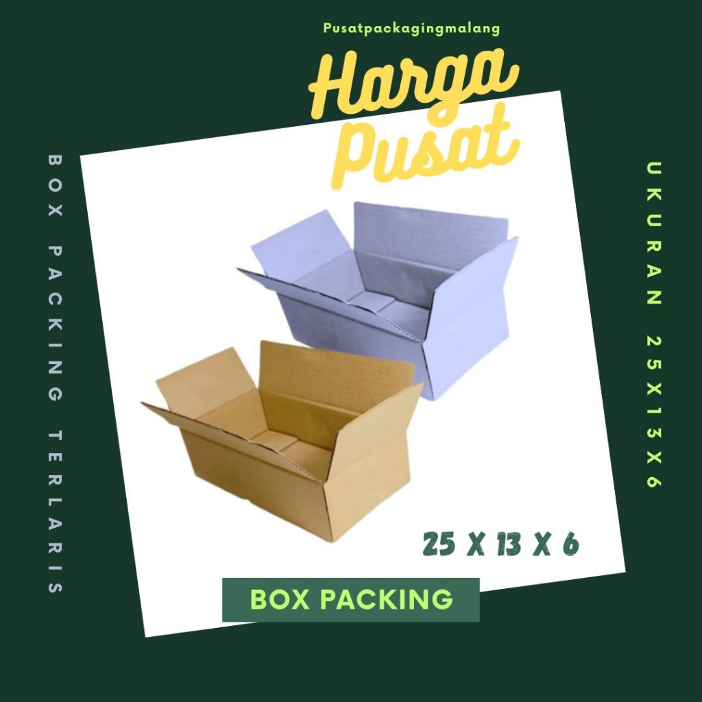 Jual Box Packing 25x13x6 Kardus A1 Karton Dus Kotak Kemasan Sparepart ...