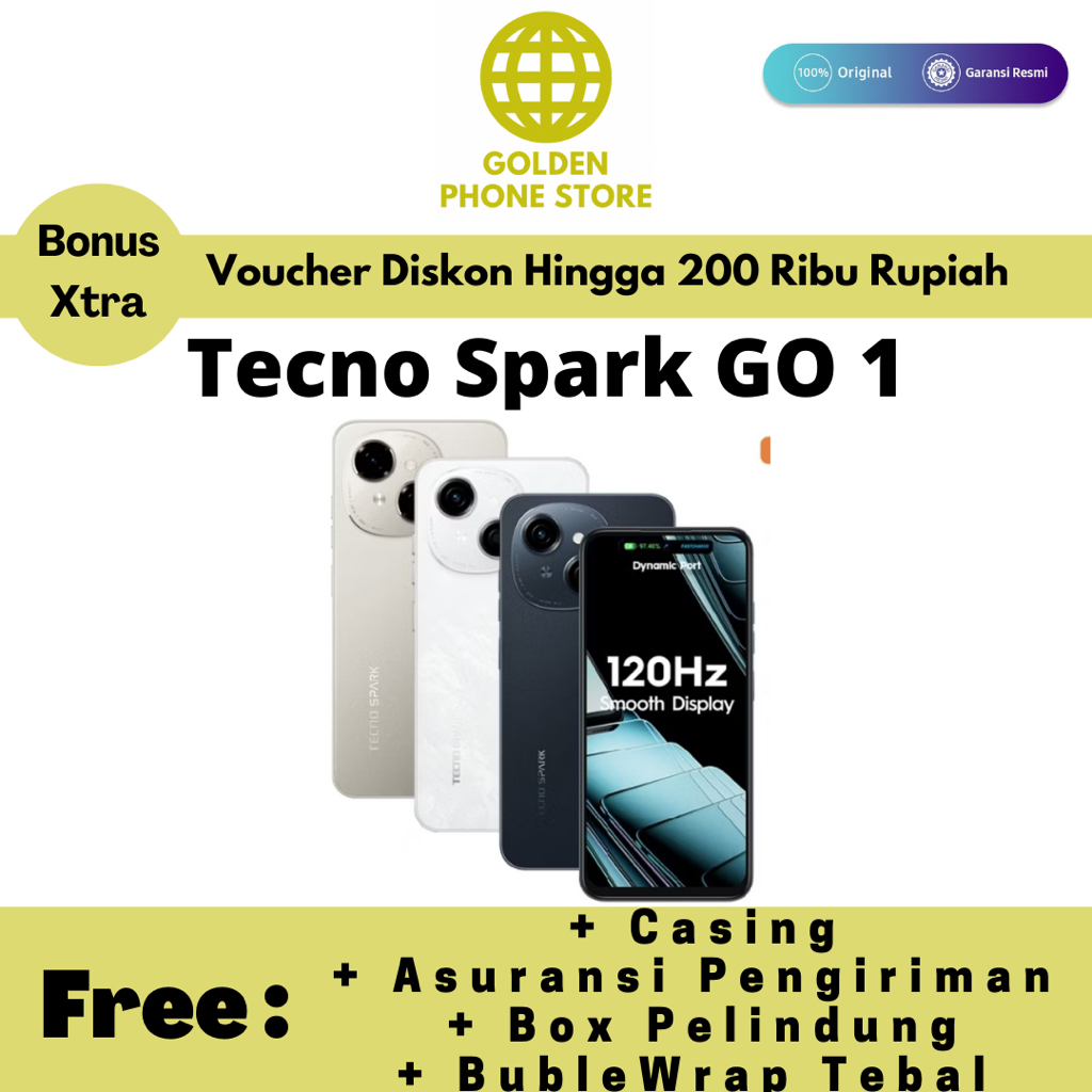 Jual TECNO SPARK GO1 4GB/128GB - Original & Garansi Resmi Tecno ...