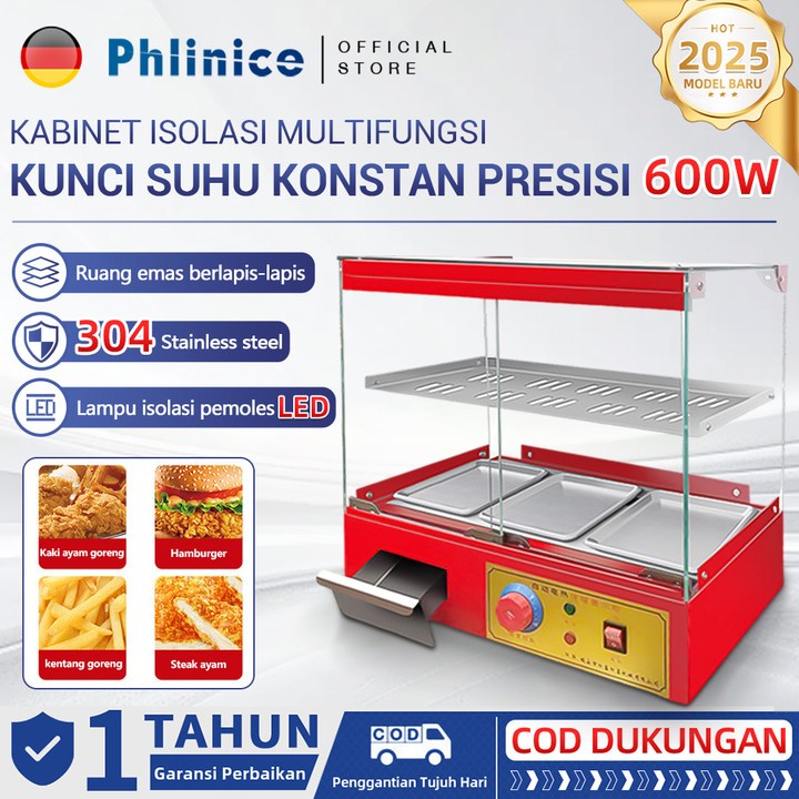 Jual Phlinice Termostat Isolasi Komersial Kabinet Pemanas Chestnut Tart ...