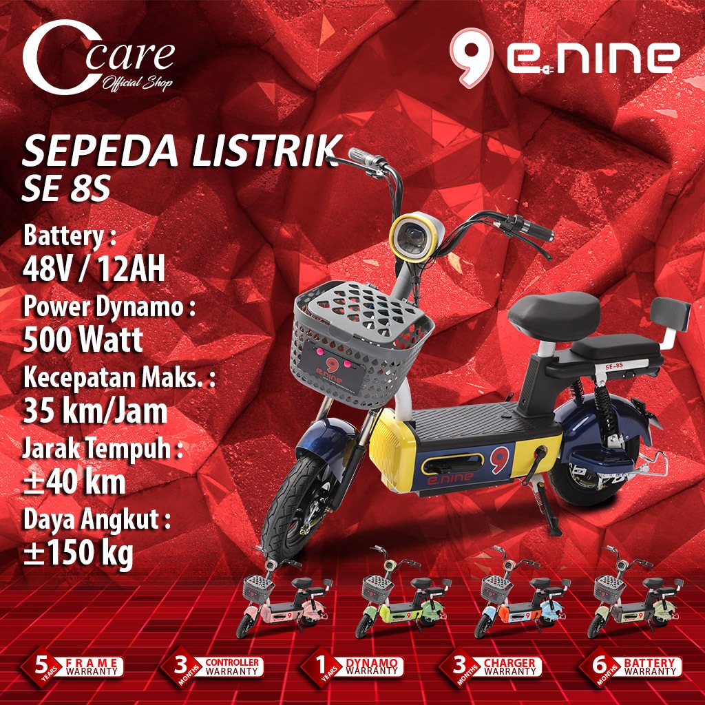 Jual ENINE SEPEDA LISTRIK SE-8S (GARANSI RESMI) | Shopee Indonesia