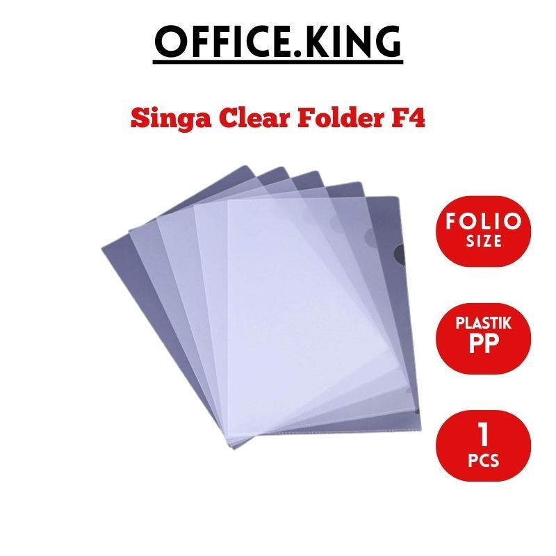 Jual Singa Clear Folder Folio F4 Map L Transparan / Bening Clear Sleeve ...