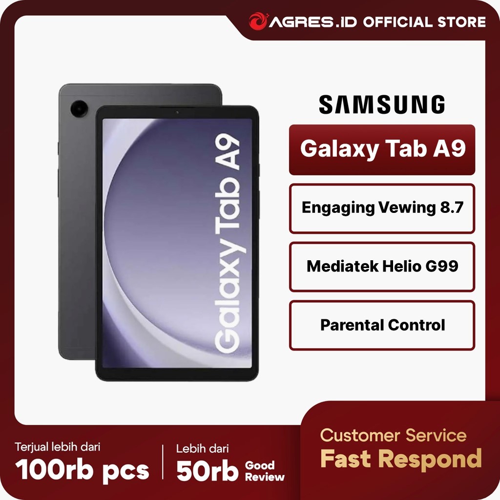 Jual SAMSUNG GALAXY TAB A9 LTE 4GB 64GB GRAPHITE WIFI CELLULER GARANSI RESMI INDONESIA | Shopee ...