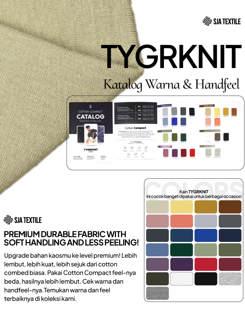 Jual Katalog Warna Kain Cotton Combed TYGR Knit (Katalog Bahan Kaos ...