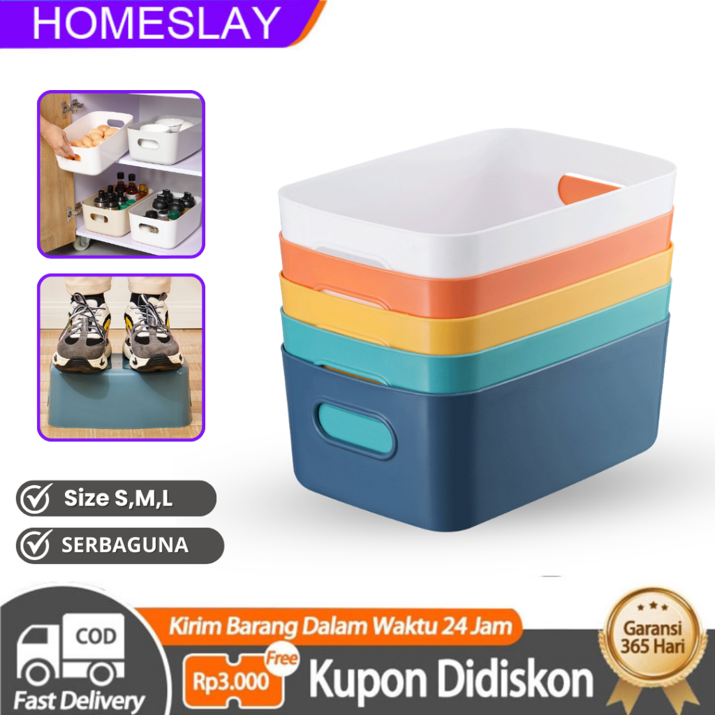 Jual HOMESLAY Kotak Penyimpanan Satu Set S M L - Storage Box Tempat ...