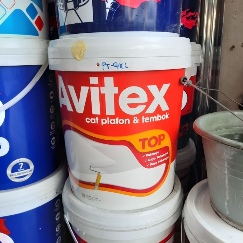 Jual Cat Plafon dan Tembok Warna Putih Bersih 25kg merk Avitex Top ...