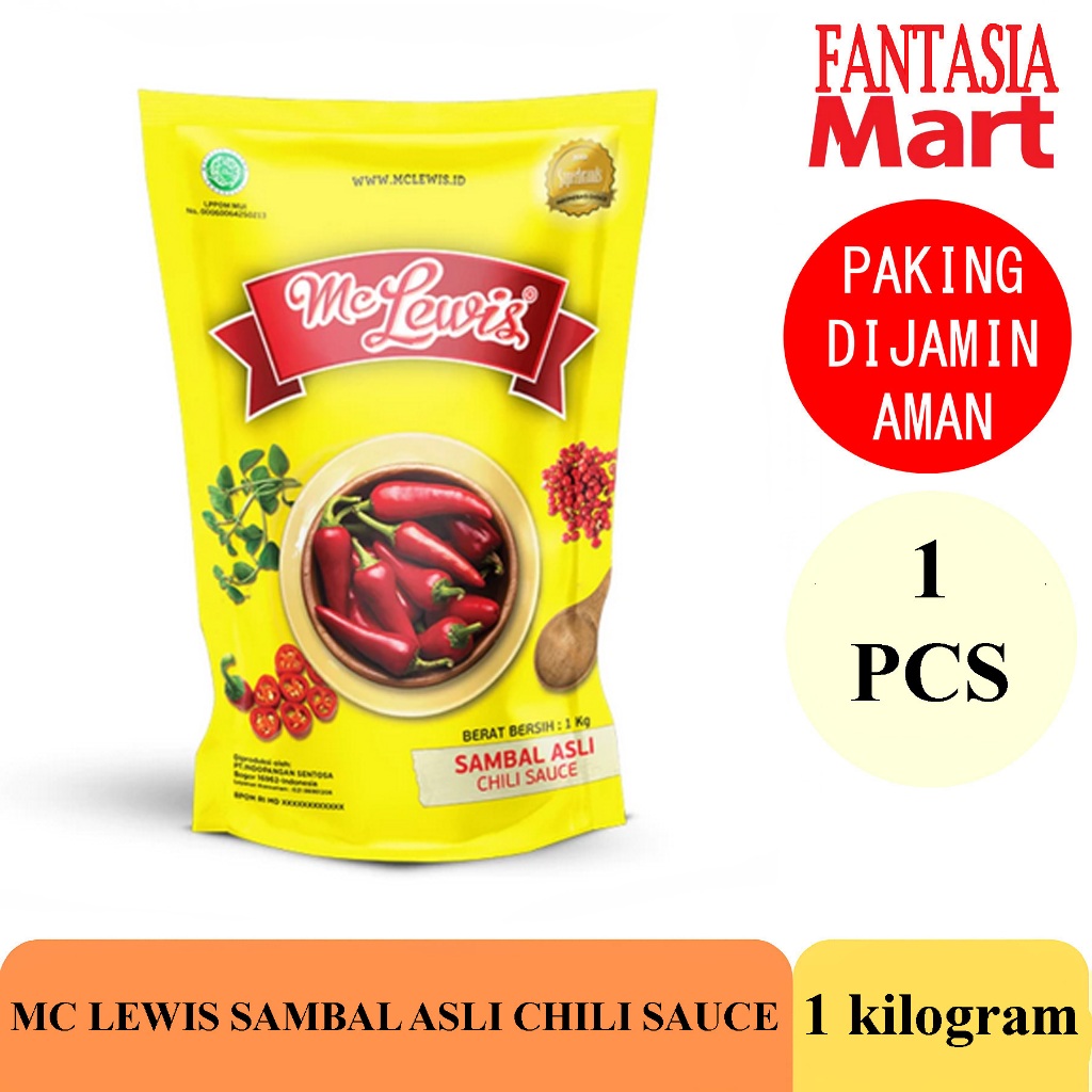 Jual MC LEWIS SAMBAL ASLI CHILI SAUCE A1 1 KG SAOS SAMBAL FUN CORNER ...